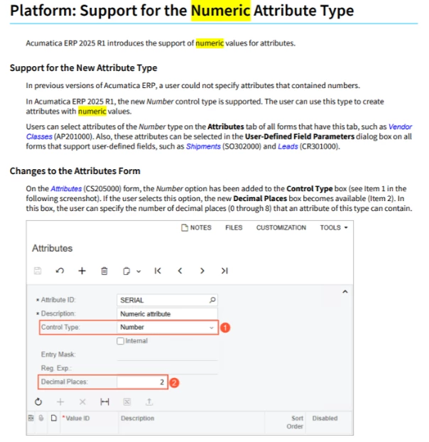 Numeric Attribute Not Showing Up In InventoryItem DAC After Adding Attribute To Item Class/Stock ...