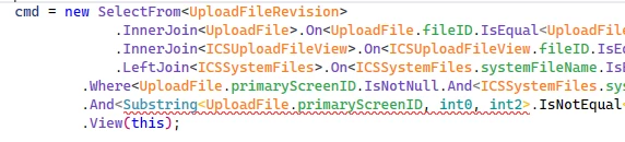 Trying to use Substring is the first part of a SelectFrom Where clause ...