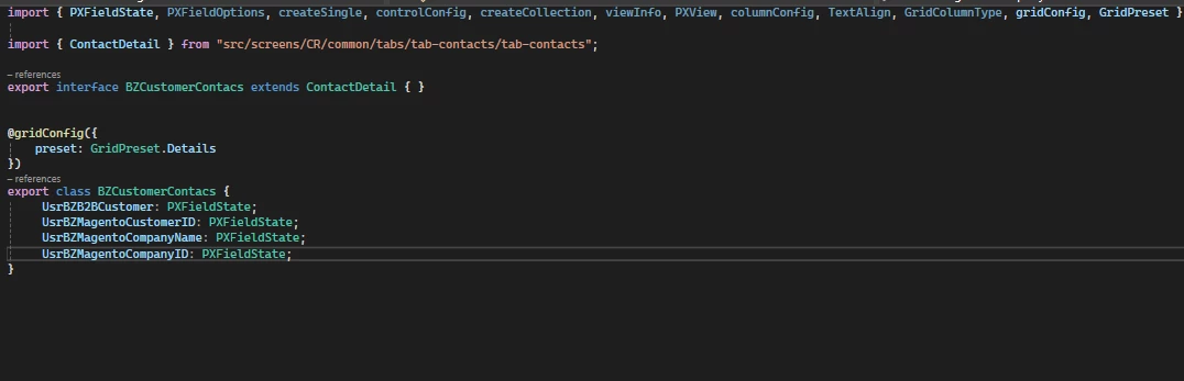Adding custom fields to the Contacts tab in the Customer screen (Modern ...