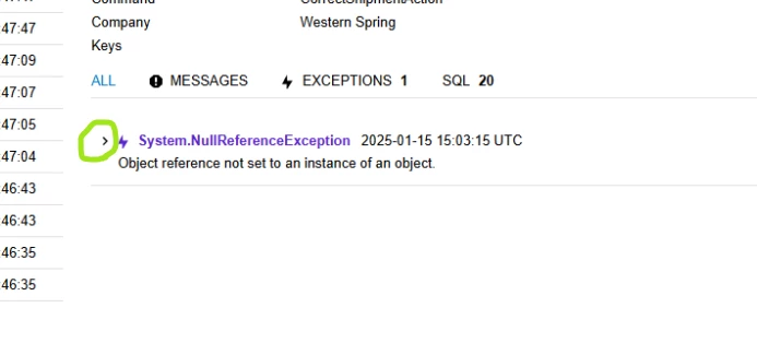 Object reference not set to an instance of an object when trying to correct a shipment | Community