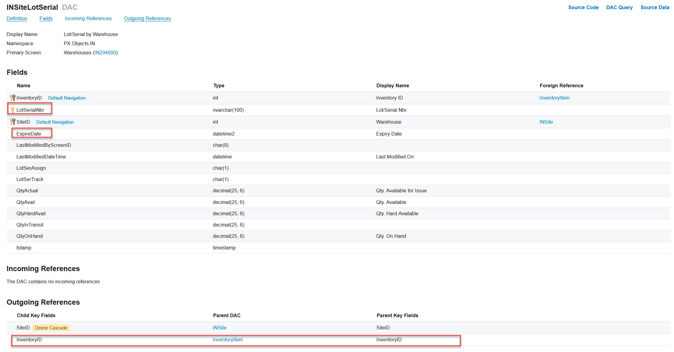 How to Create Generic Inquiry to get expiration date of lot&serial tracked items | Community