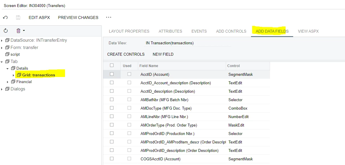 Adding Custom Field from Stock Item to Inventory Transaction Lines | Community