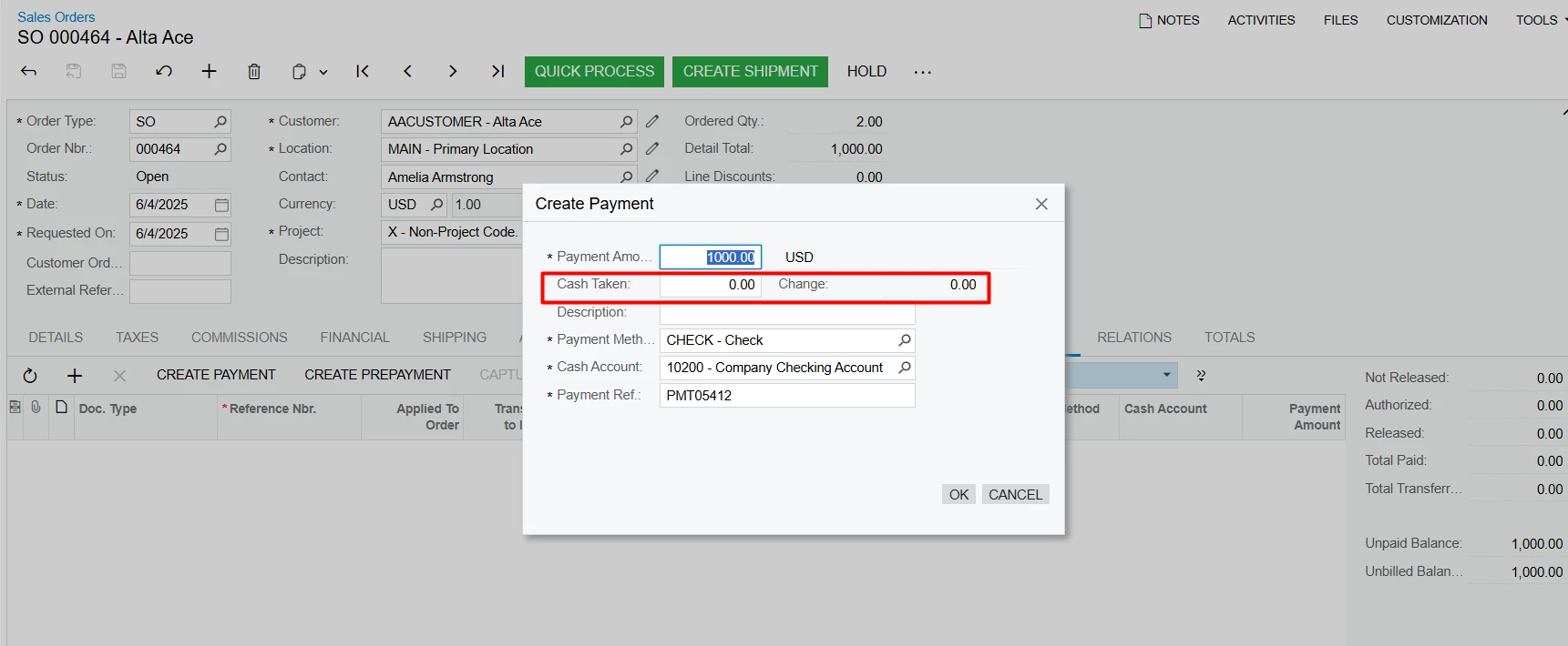 How to add Extended DAC Field in the Sales order Create Payment popup (Smart Panel) in the ...
