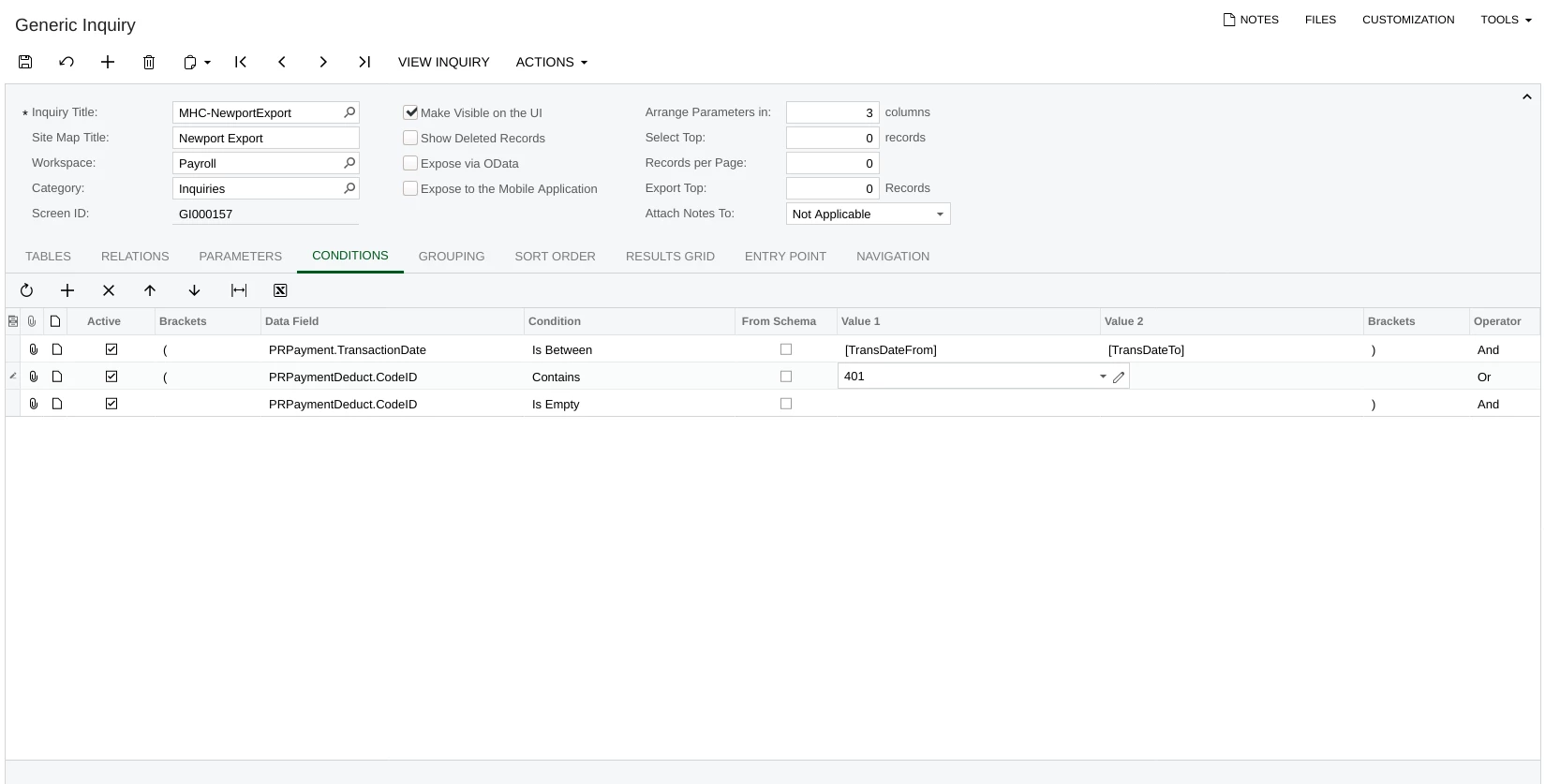 Passing Generic Inquiry Parameters To Pivot Table Community