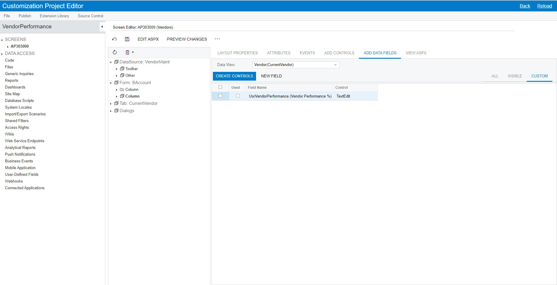 Cannot Create Control for new Custom Field | Community