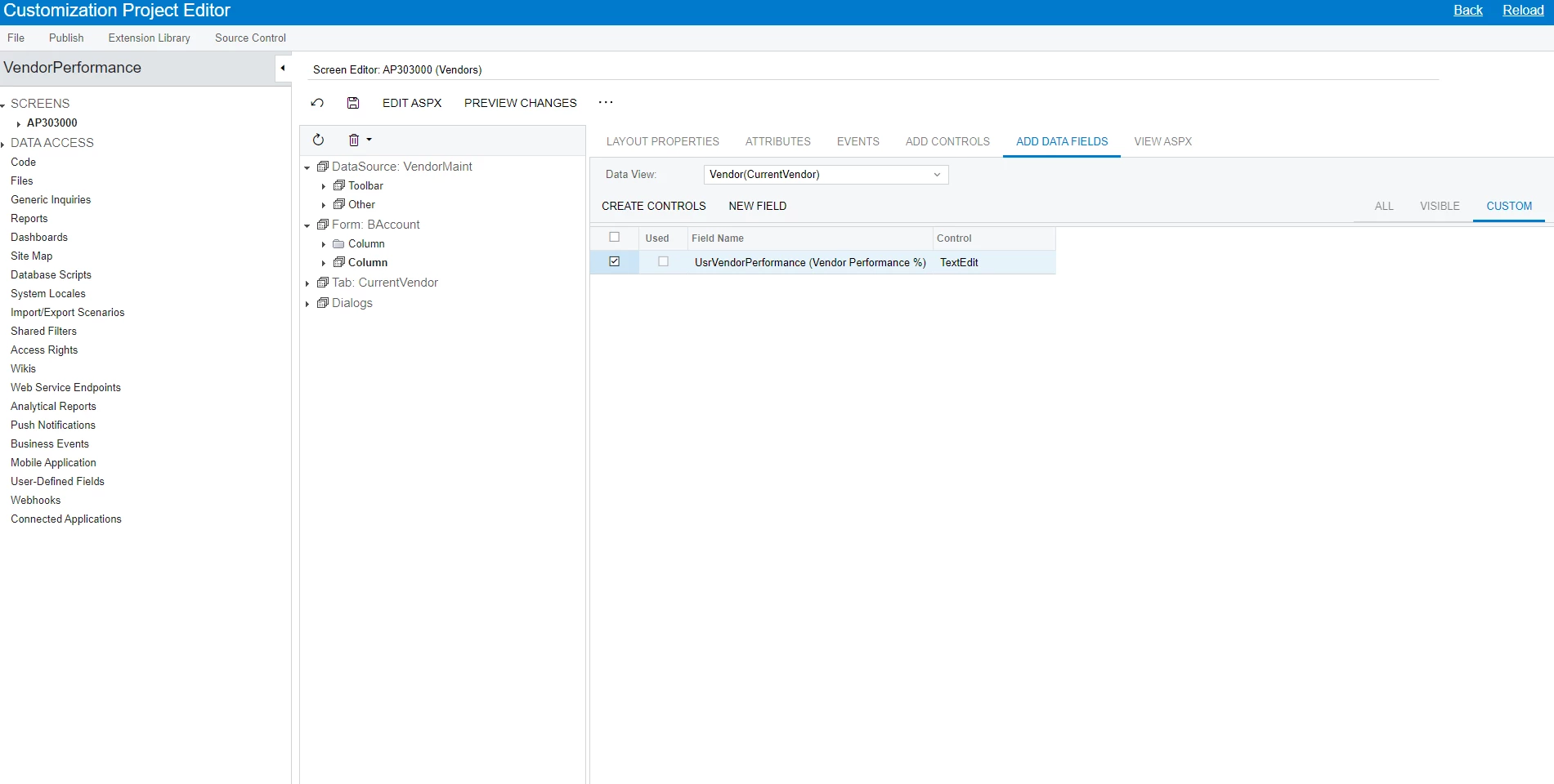 Cannot Create Control for new Custom Field | Community