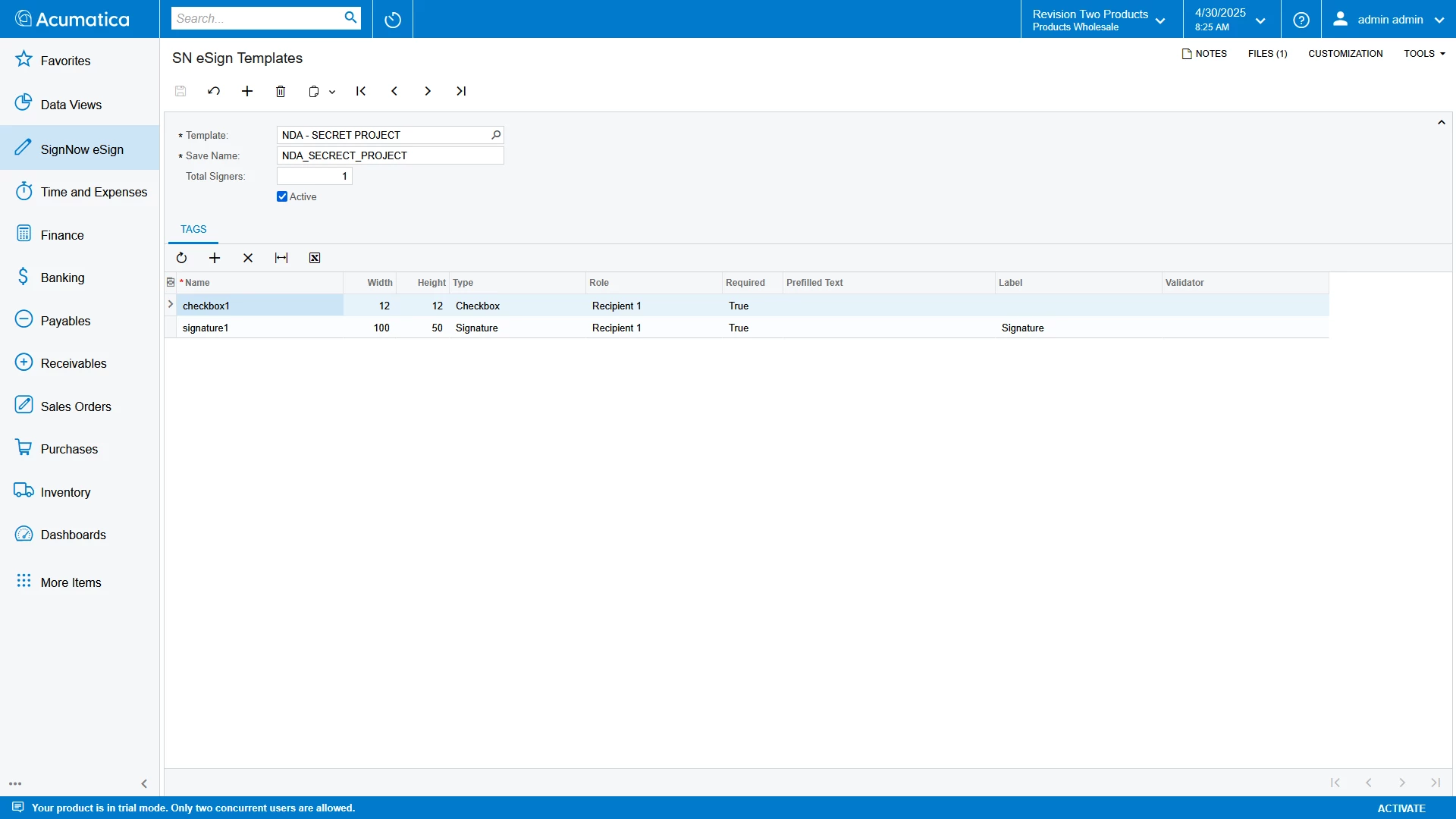 Acumatica SignNow Integration - eSign | Community