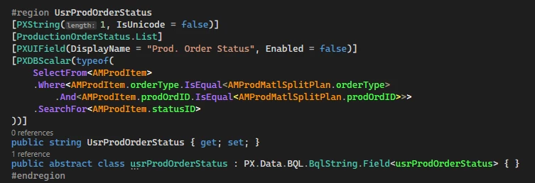 Extracting Production Order Reference into Inventory Lot/Serial History Screen | Community