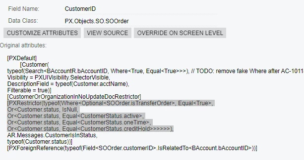 Why is the customer's status inactive, yet they can still be selected in the request screen ...