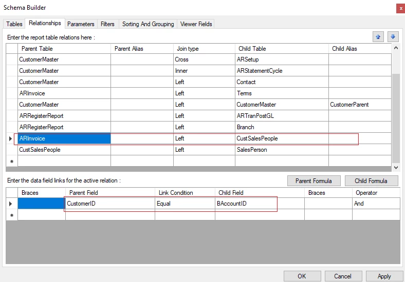 Acumatica AR report based on sales person | Community