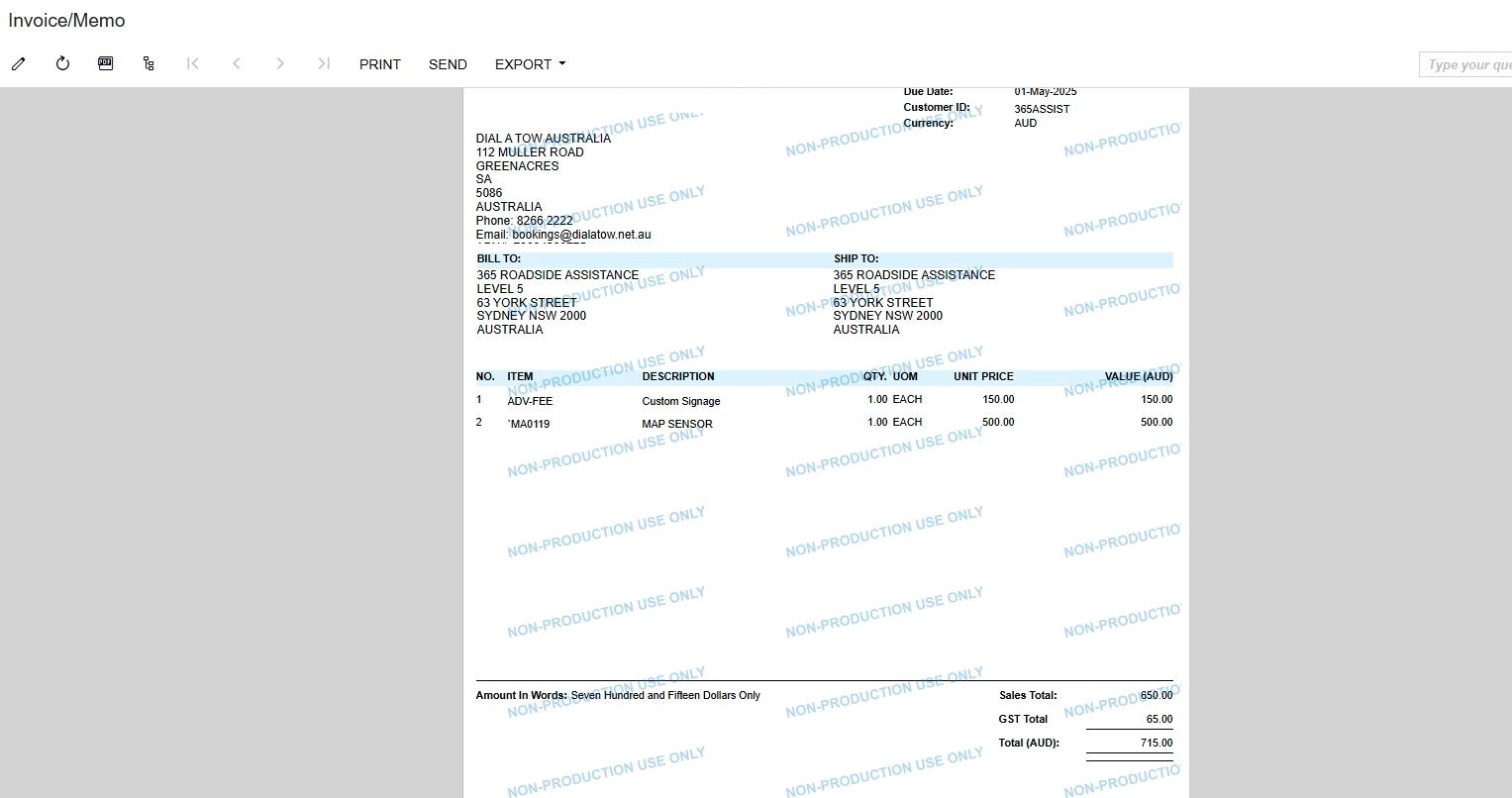 Custom Invoice Report Subreport Not Showing Tax Values on Print Action | Community