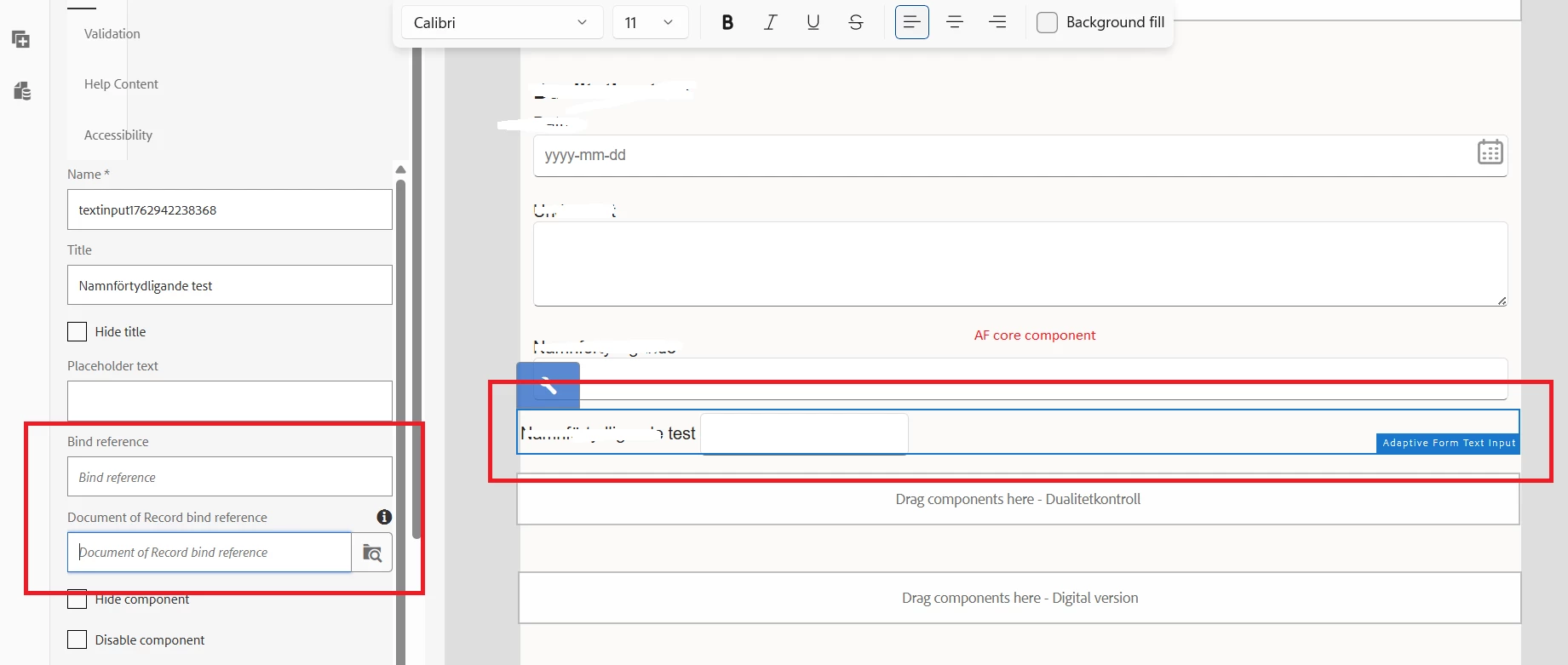 How to bind reference with XDP fields in adaptive form while using AF ...