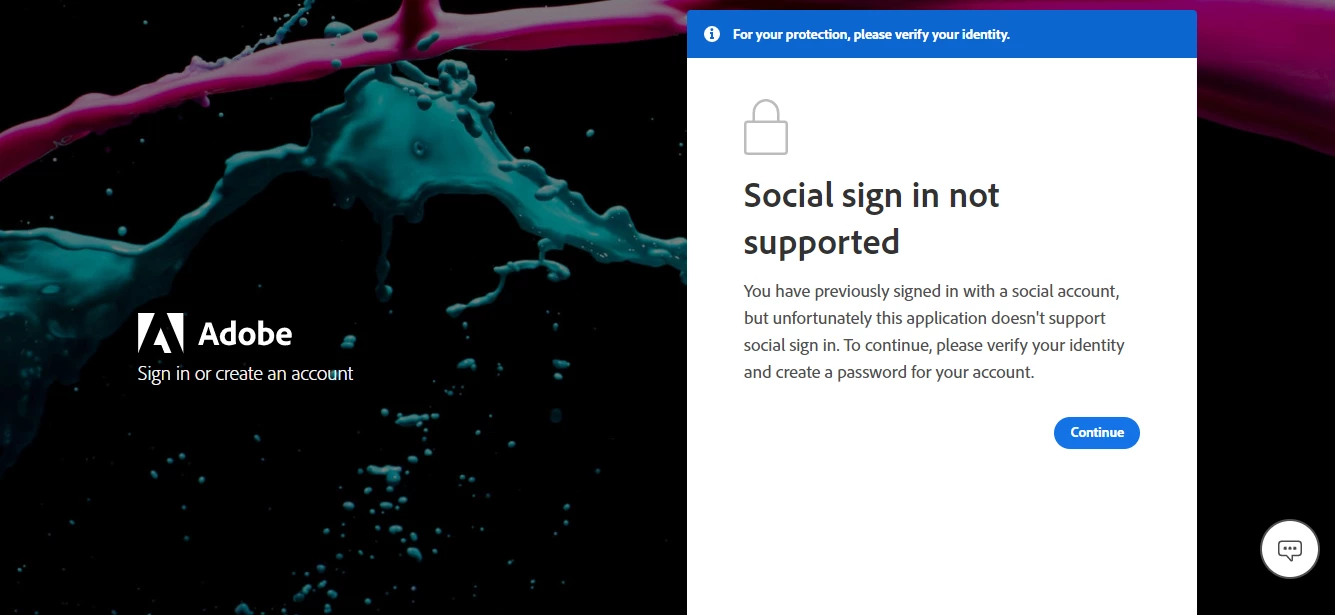 Social sign in not supported | Community