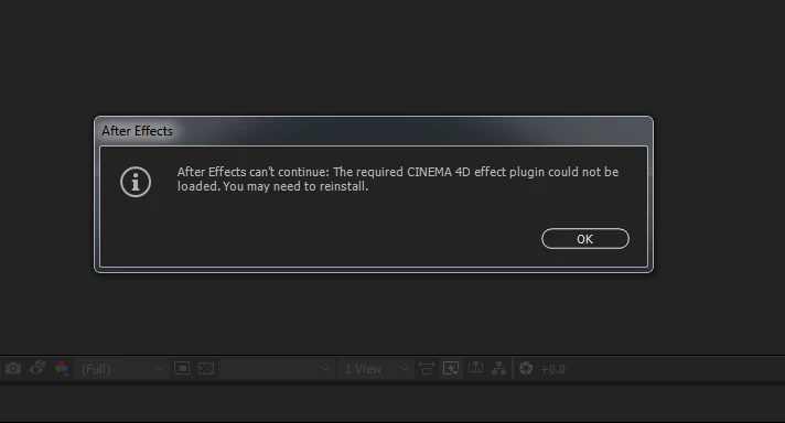 After Effects won't start up, CINEMA 4D Effect Plugin Could not be ...