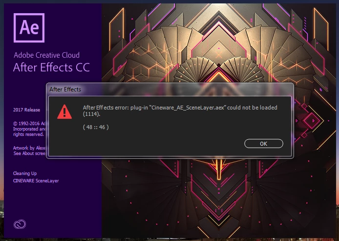 After Effects won't start up, CINEMA 4D Effect Plugin Could not be ...