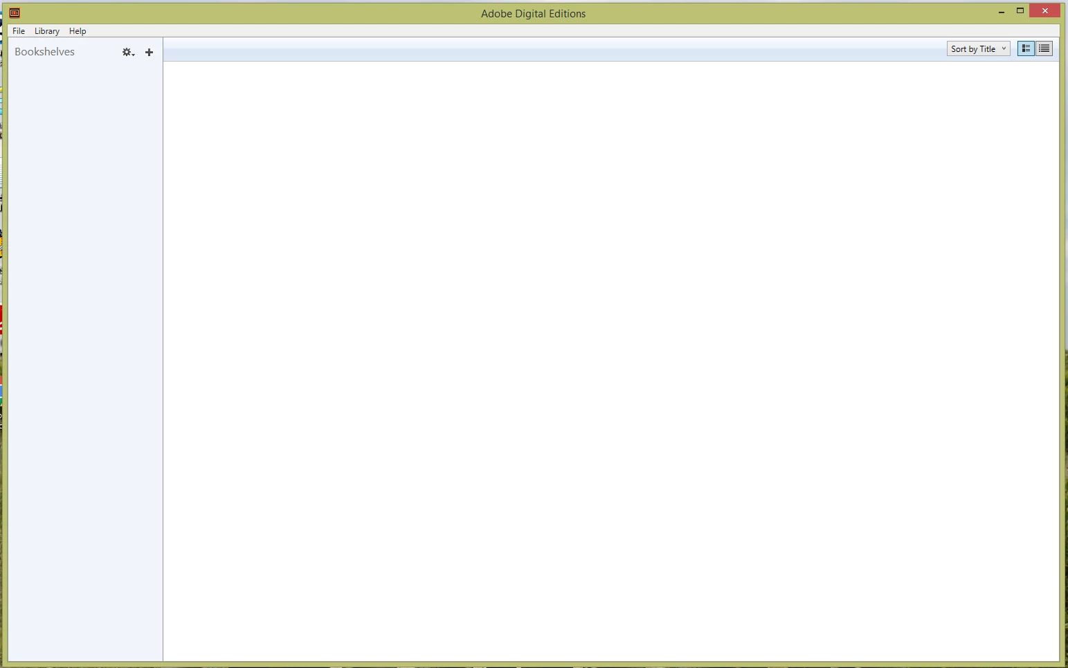 Adobe Digital Editions - Blank Screen no visibility of books/library ...