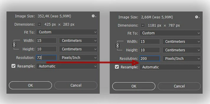 How to modify the resolution of a document with scripts? | Community