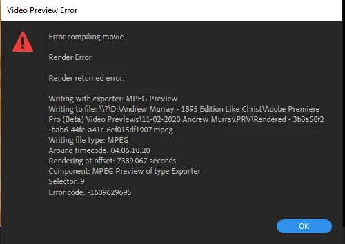 render error in Premiere Beta | Community