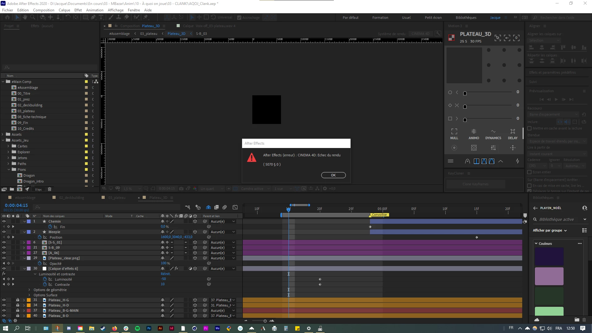 Impossible to preview composition when using Cinema 4D render option ...