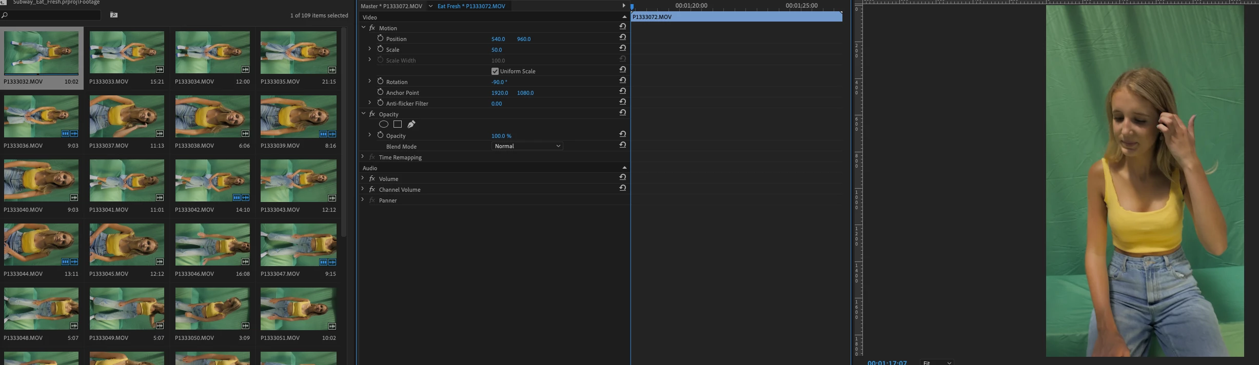 Rotate footage in Bin before adding to timeline | Community