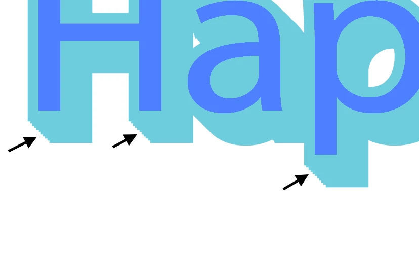 Jagged edges using stroke on text in Illustrator | Community
