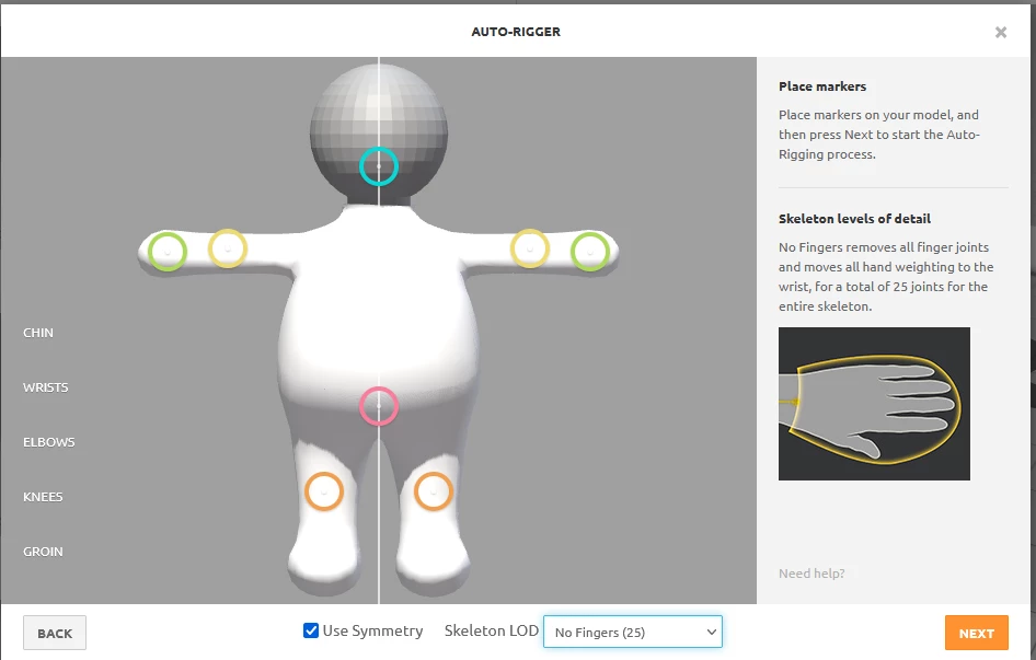 Unknown Error while generating motion & Place al markers on the ...