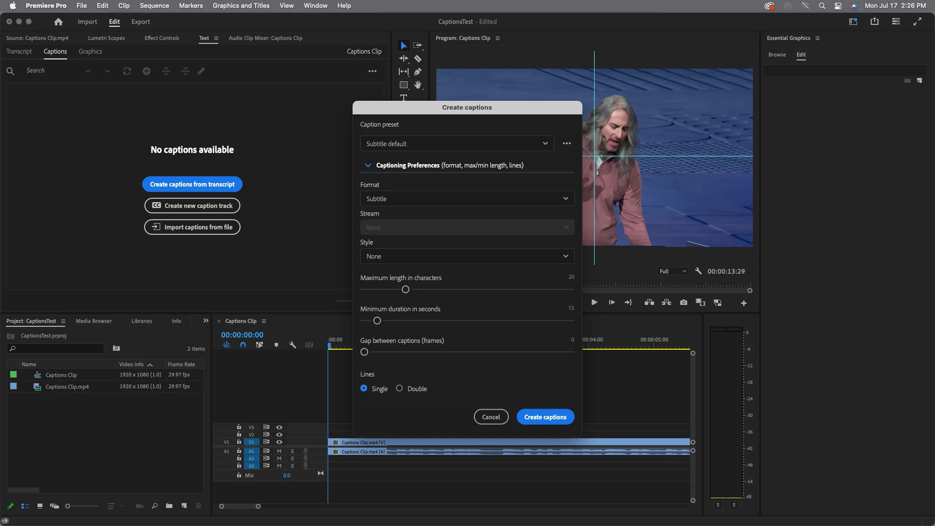 Captions - Gap Between Captions (Frames) | Community