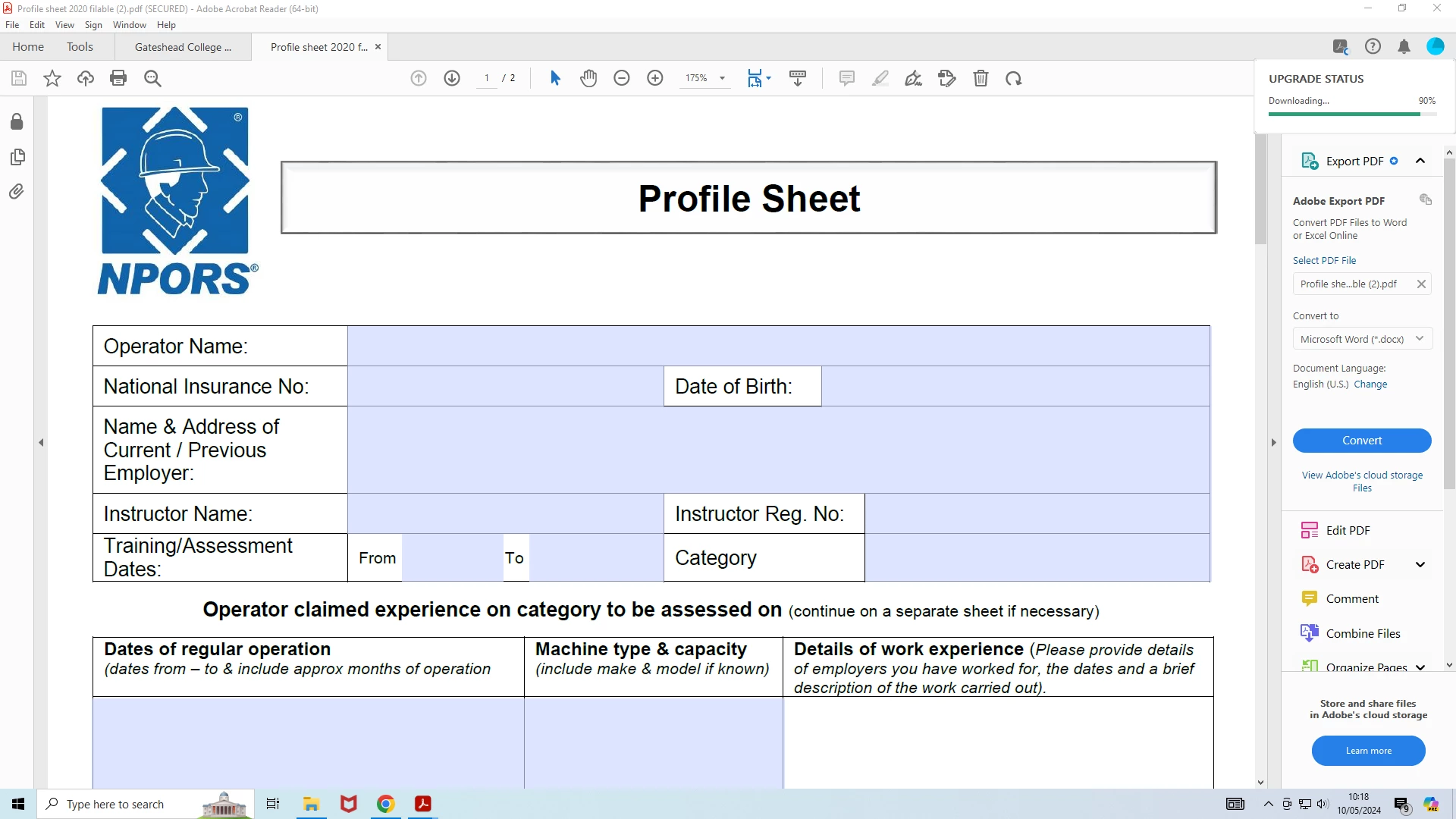 Adobe acrobat Reader stuck at 90% | Community