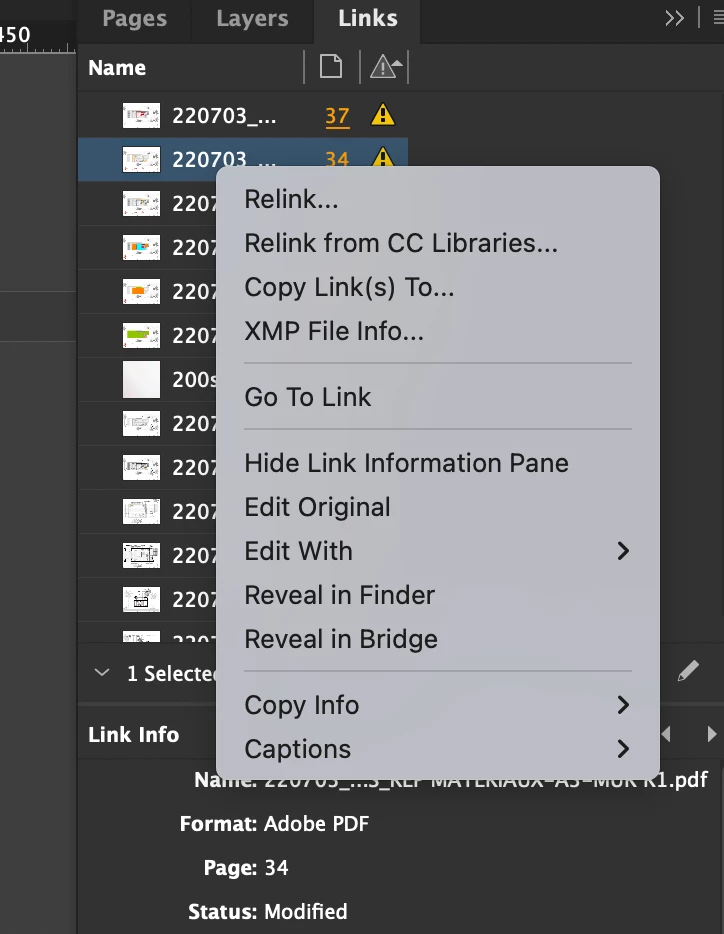 InDesign not updating links | Community