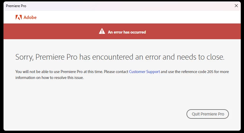 How can i fix this error code 205? | Community