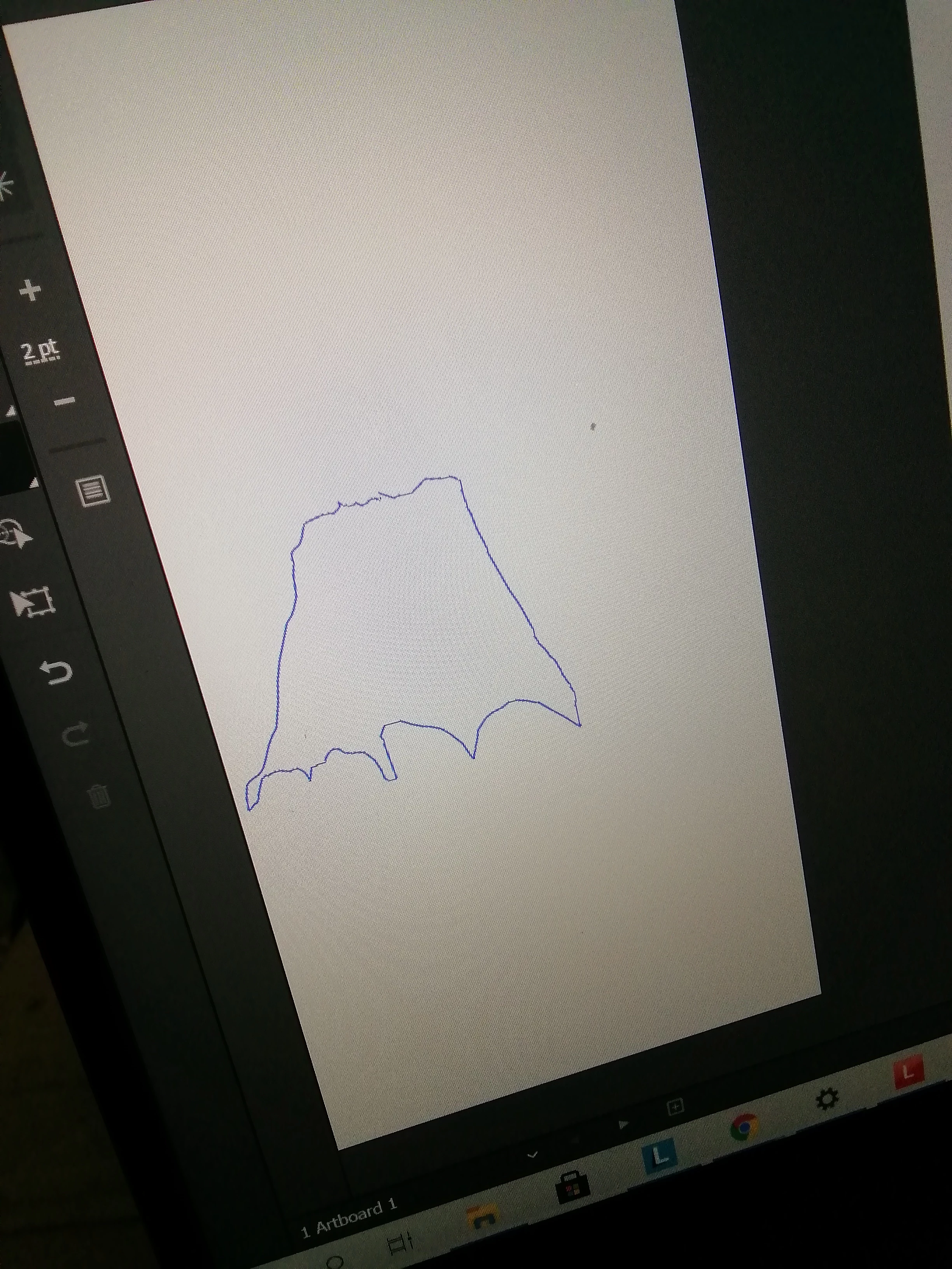 (Adobe Illustrator - touchscreen mode) Often when I finish drawing a ...