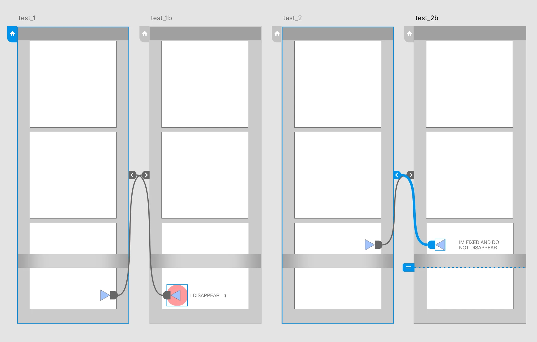 Fixed Position In Prototype makes objects disappear | Community