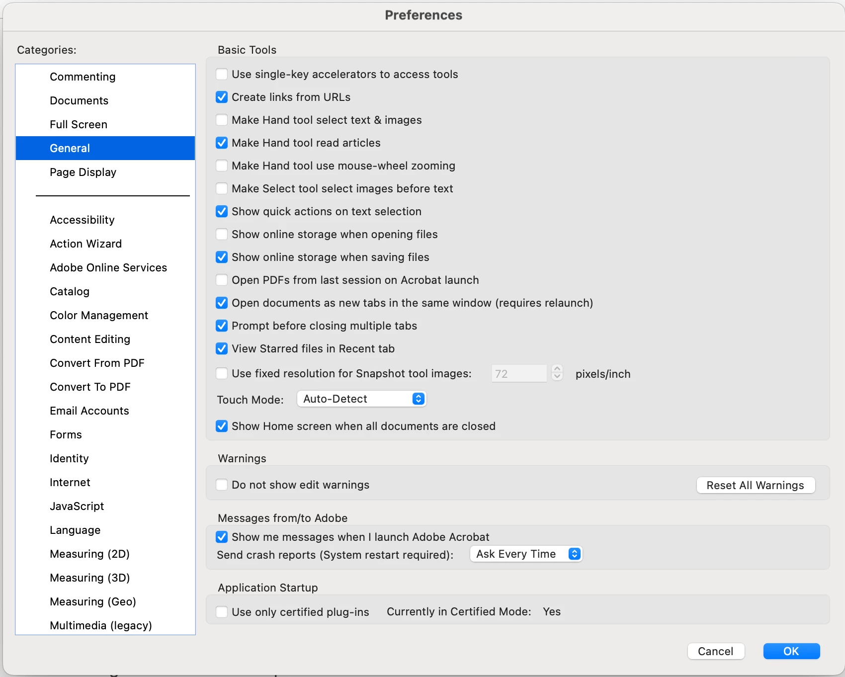 Adobe Acrobat Pro DC (MAC): No Screen Scale Setting in Preferences ...