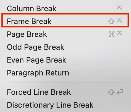 Frame break keyboard shortcut? | Community