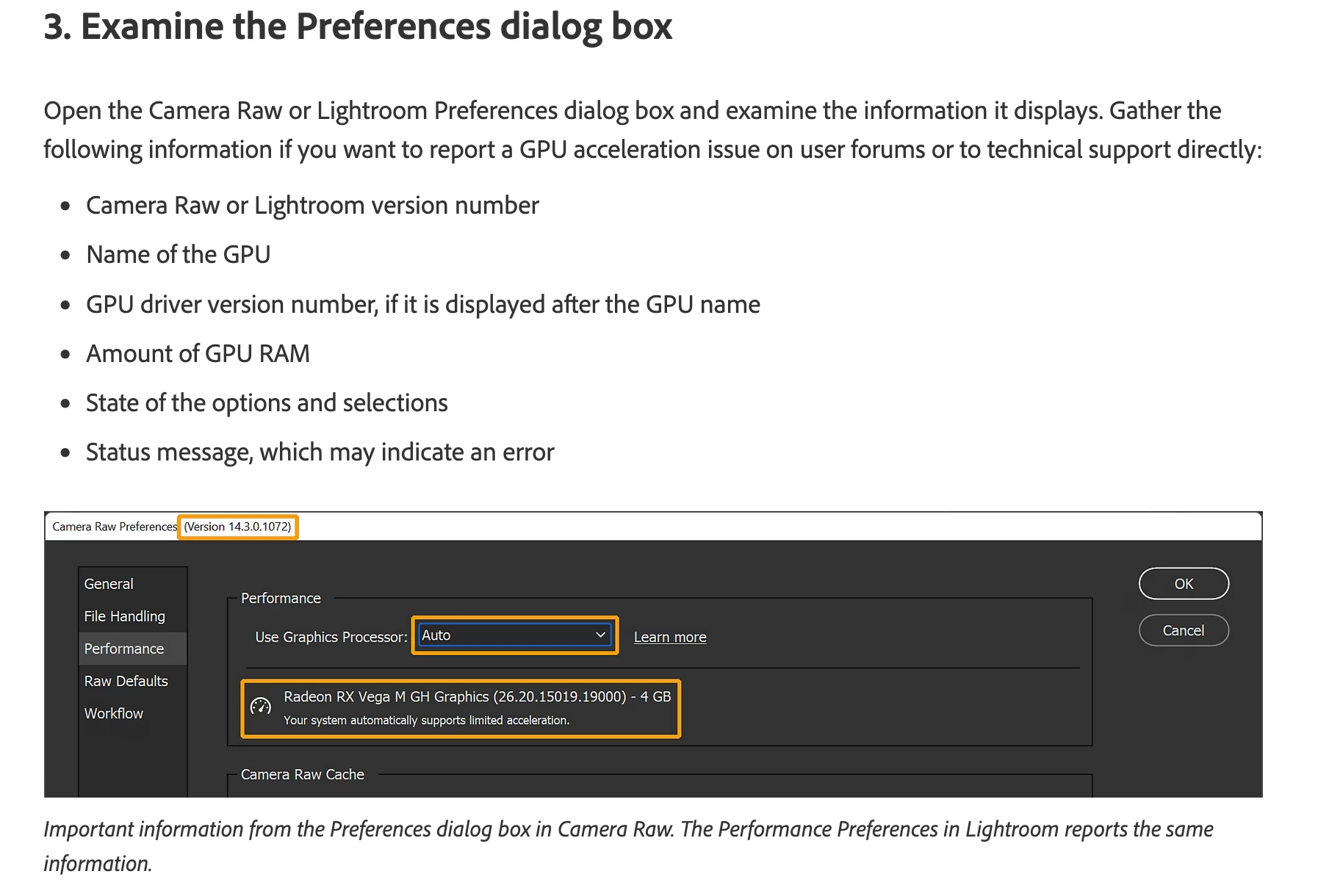Camera Raw requires GPU acceleration to edit photo | Community