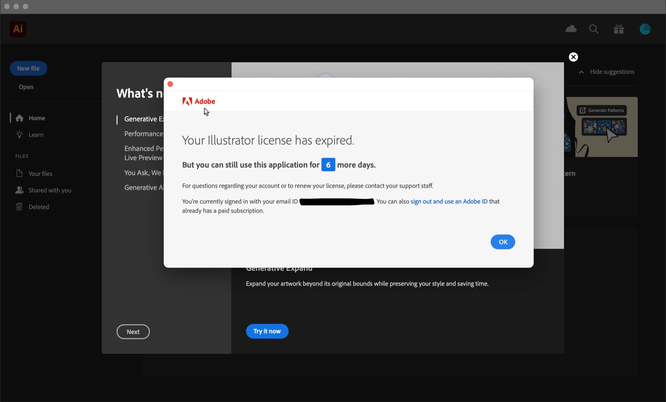 Adobe Creative Cloud apps are saying my license has expired while I ...