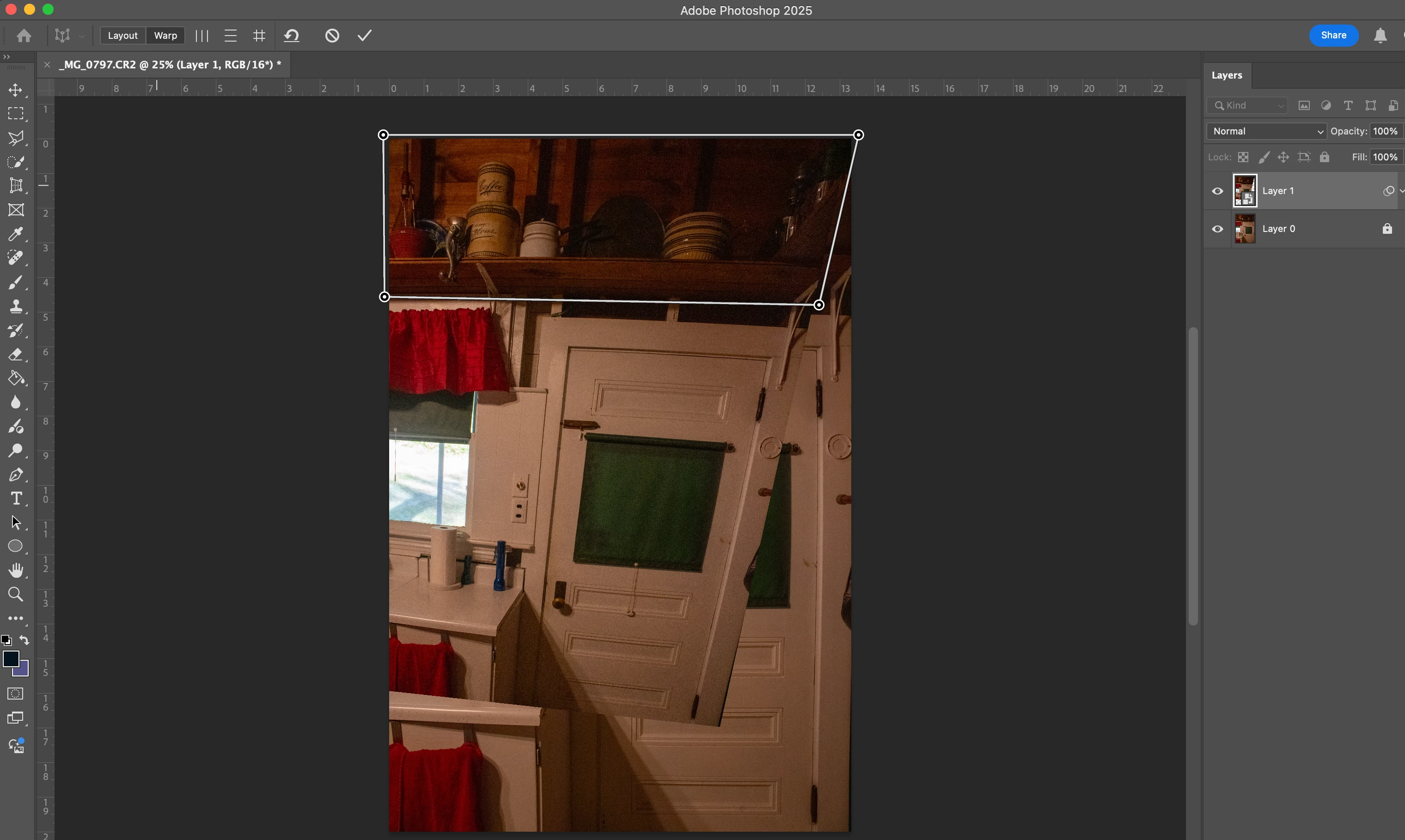 Perspective Warp tool adjusting entire image | Community