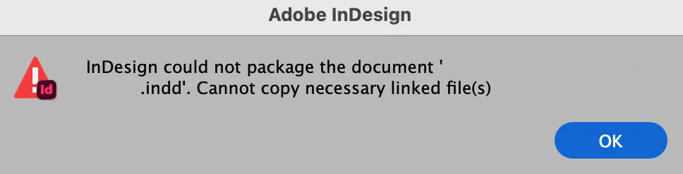 InDesign 2025 – Package not working on macOS Tahoe 26 (fails on Desktop ...