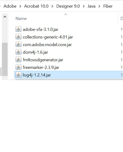 Log4j1 in Adobe Acrobat 10 (Adobe Life Cycle Design 9.0) | Community