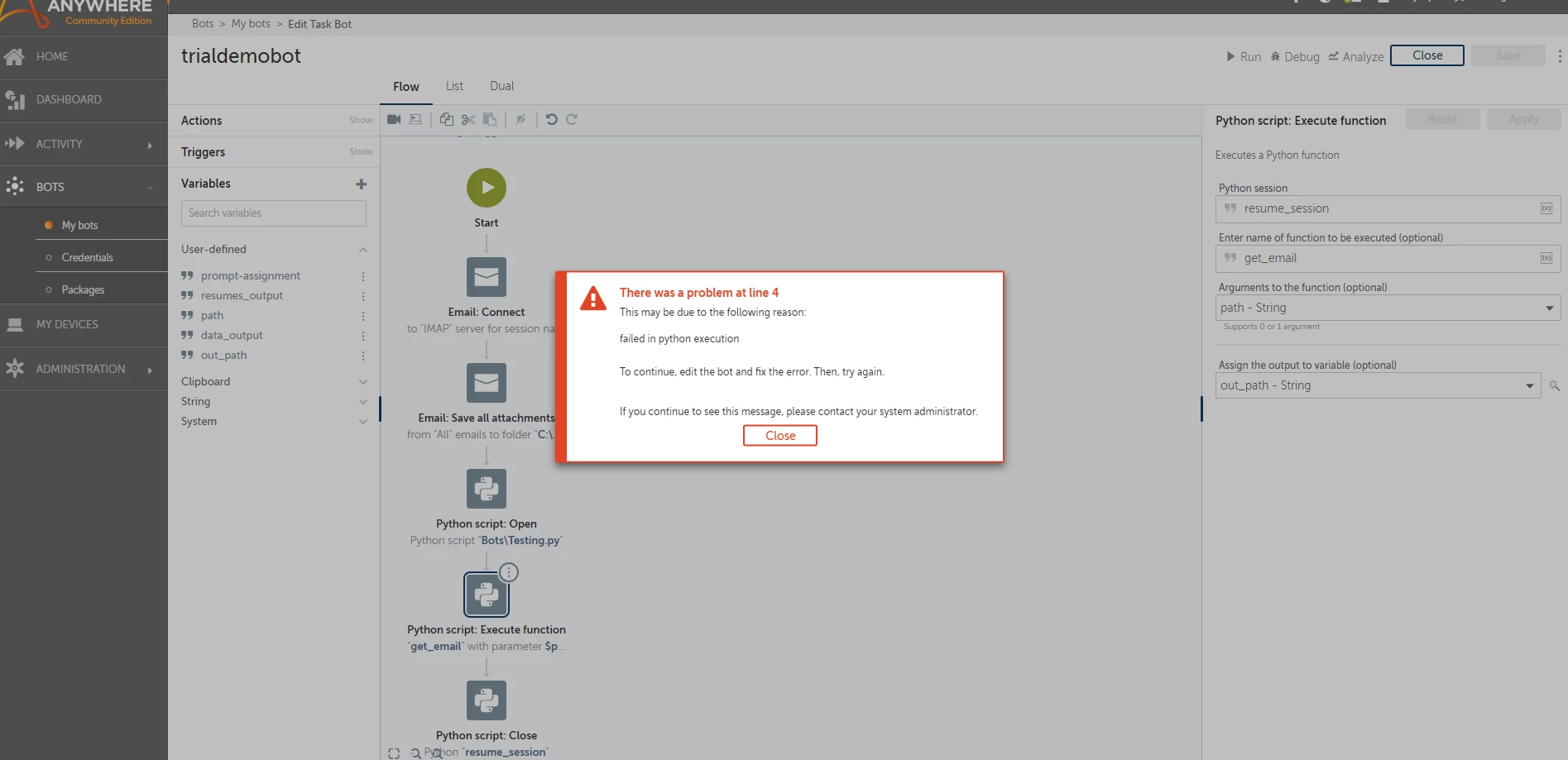 unable-to-execute-function-to-run-python-script-which-extracts-email