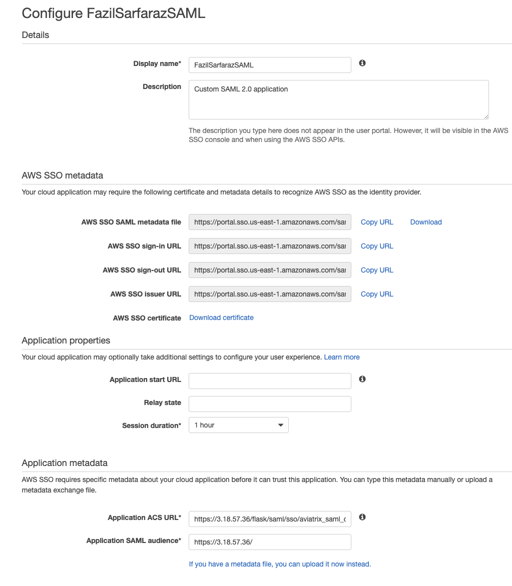 SAML Integration with AWS SSO - Aviatrix Controller Login | Community SAML Integration with AWS SSO - Aviatrix Controller Login | Community