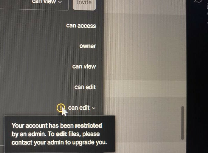 Your account has been restricted by an admin. To edit files, please ... Your account has been restricted by an admin. To edit files, please ...