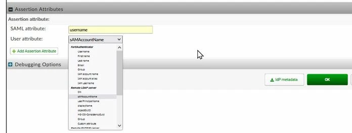 Technical Tip: Set up SAML admin LDAP login on FortiGate (SP) with ...