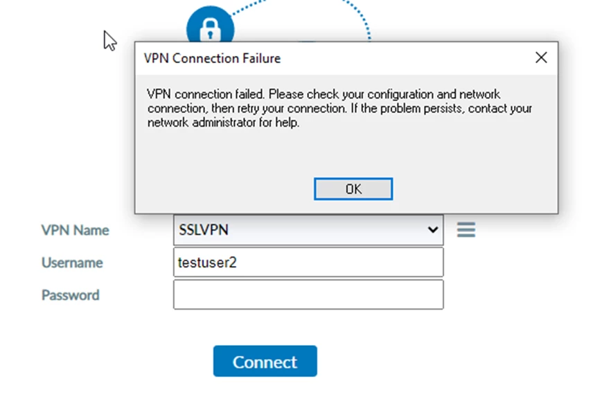 Technical Tip: SSL VPN authentication failed group matching even with ...