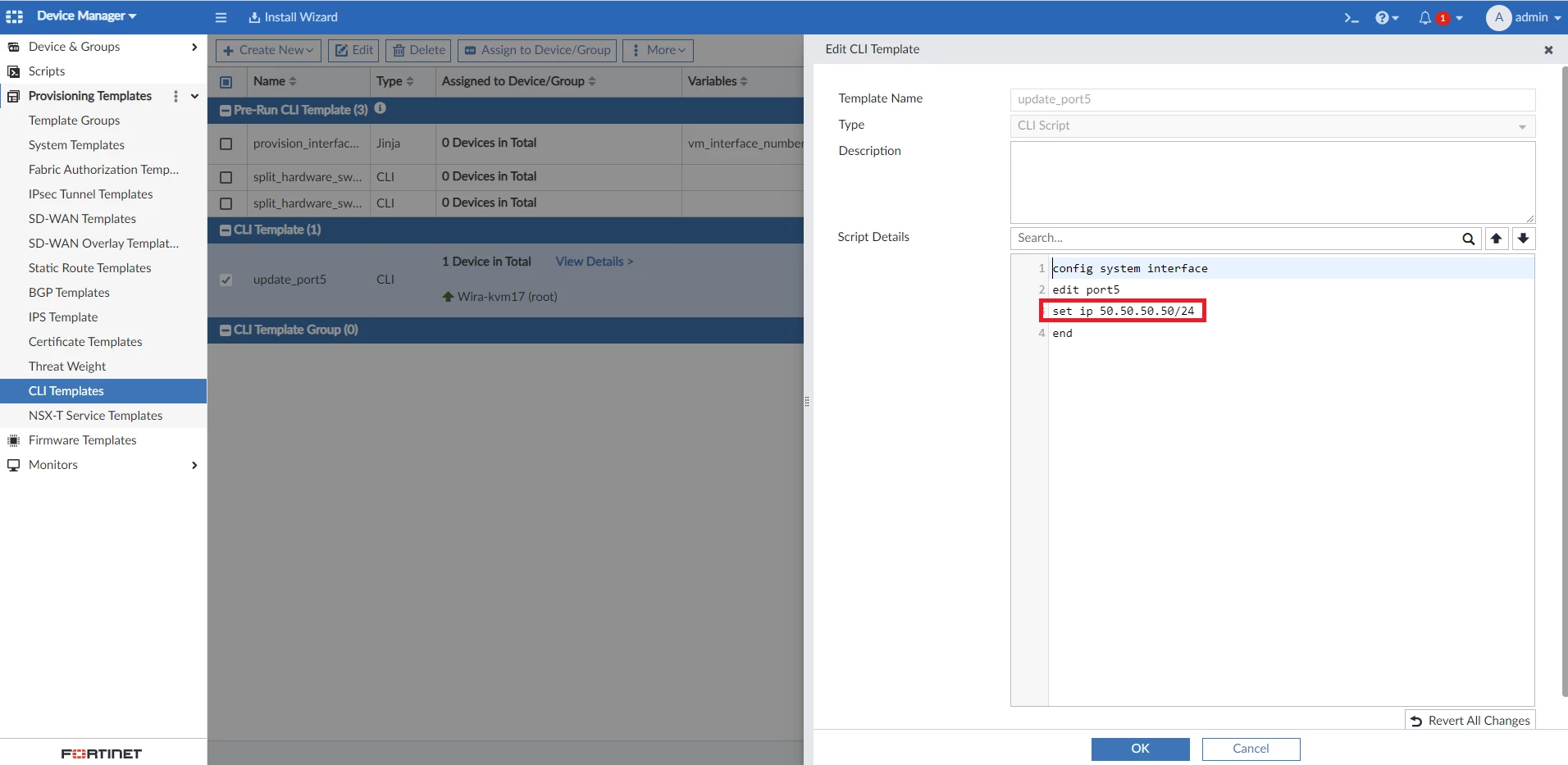 Troubleshooting Tip: FortiManager shows No Preview in Install Preview ...
