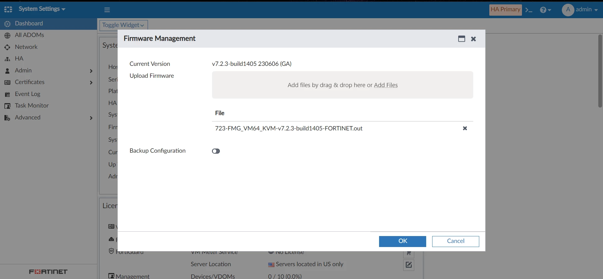 Technical Tip: Firmware upgrade of FortiManager in VRRP HA | Community