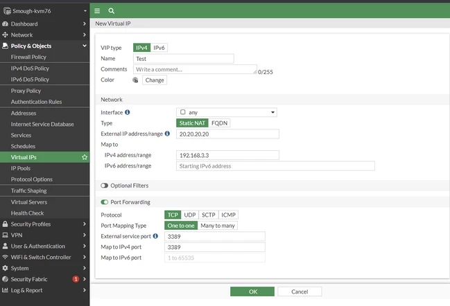 Technical Tip: Configure port forwarding using FortiGate VIPs | Community