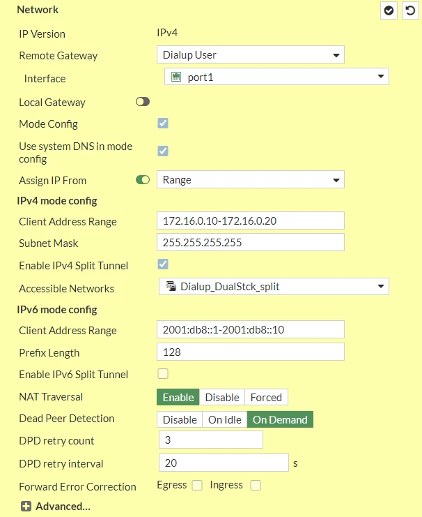 Technical Tip: How to configure dial-up IPsec remote access with Dual ...