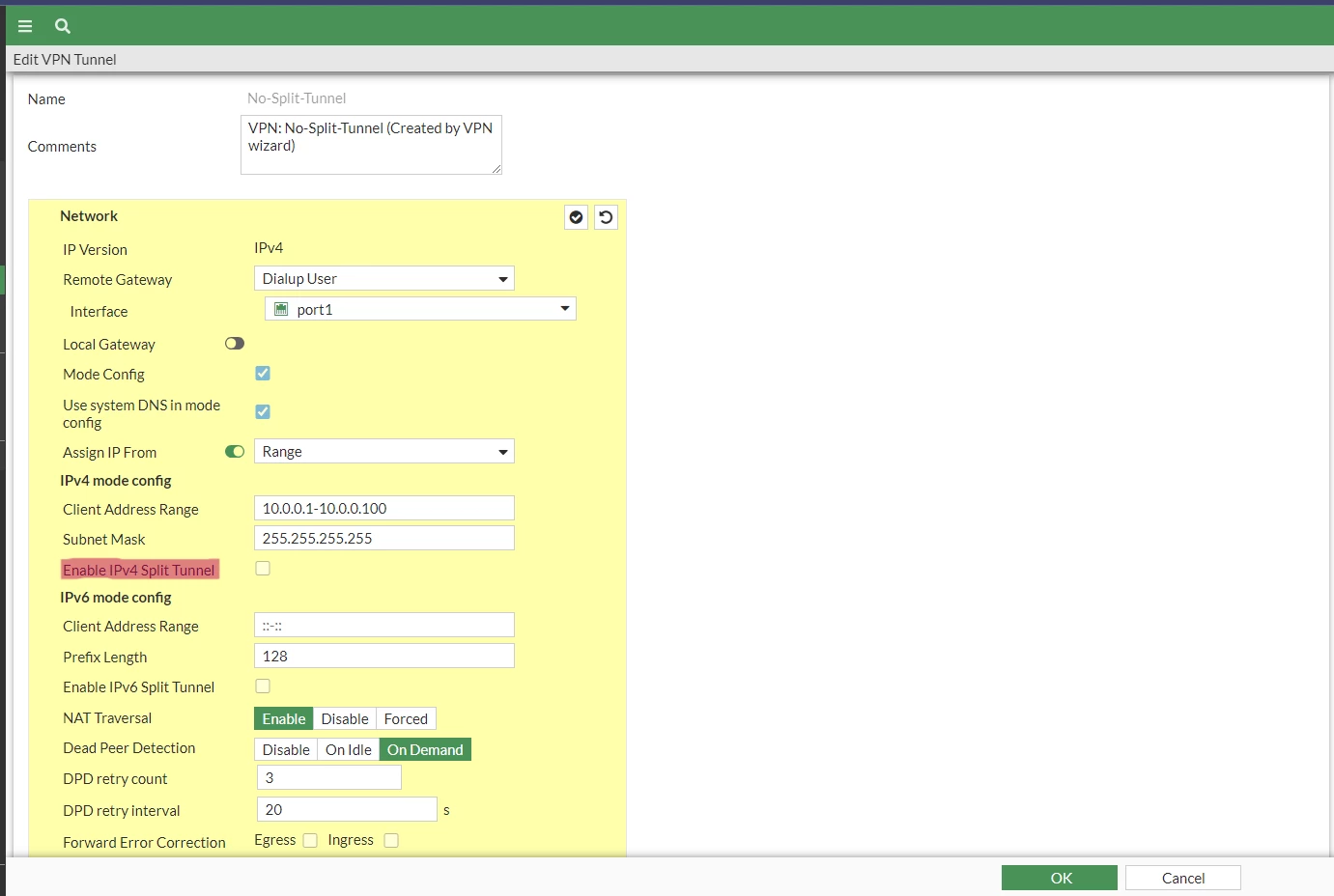 Technical Tip: How to configure IPsec remote access with full ...