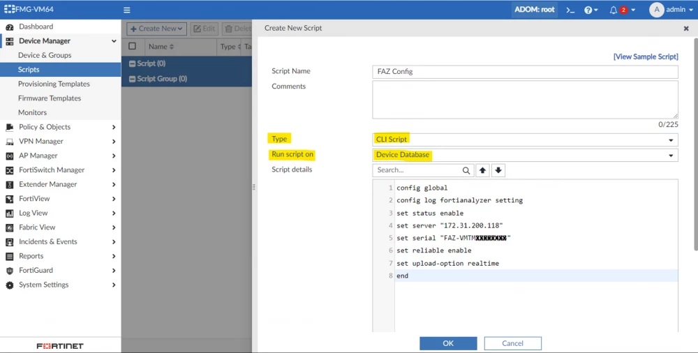 Technical Tip: How to enable FortiAnalyzer Logging on FortiGate using ...